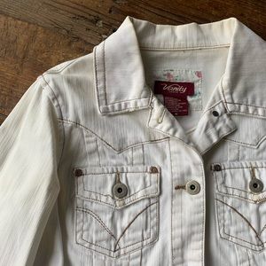 Vanity | Jackets & Coats | Vanity White Western Trucker Jean Denim ...